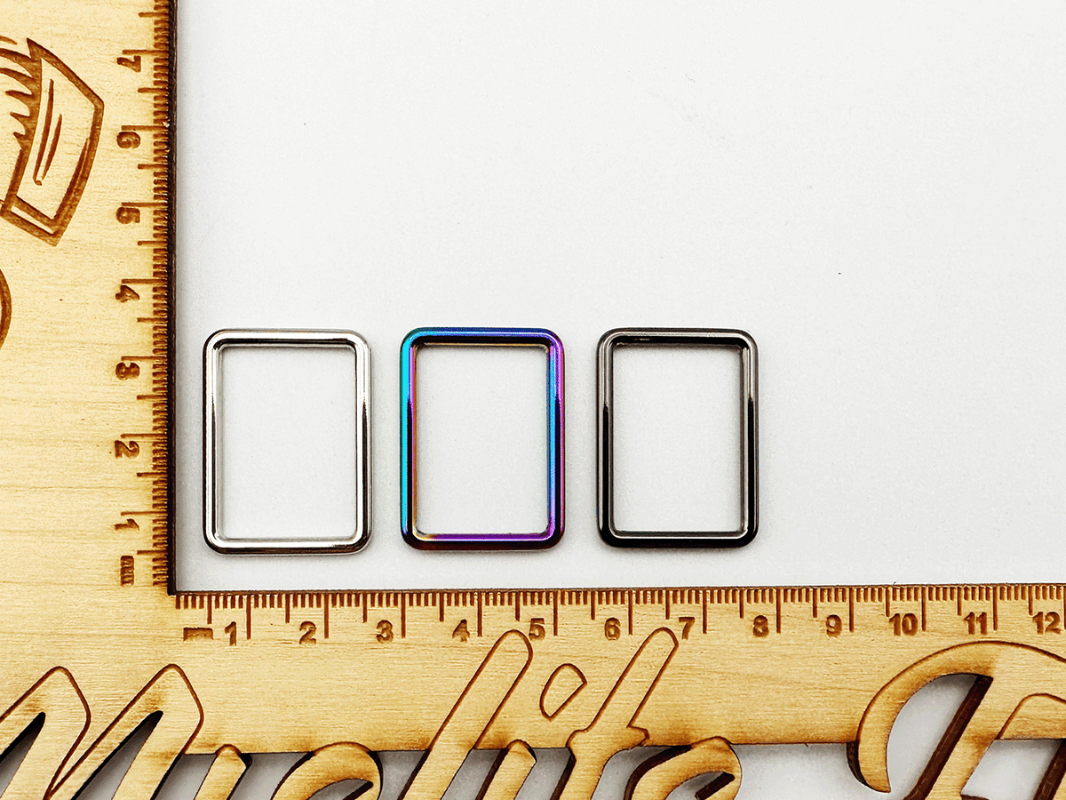 25mm Rectangle Rings for Bag Making, 2 pack, Metal Loop fittings for 1 ...