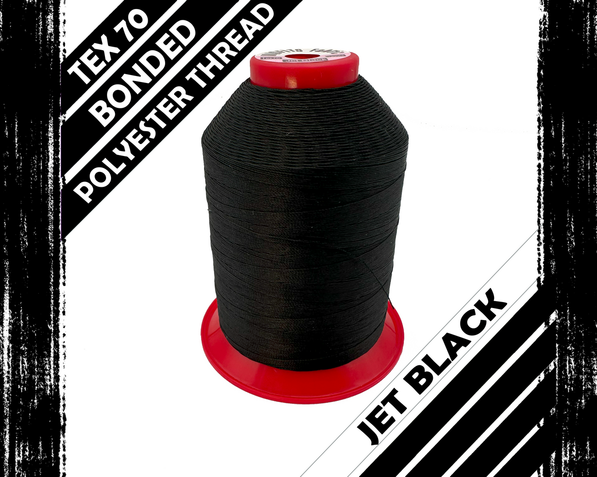 TEX 70 - JET BLACK - Bonded Polyester Sewing Thread – Misfits Fabric, UK