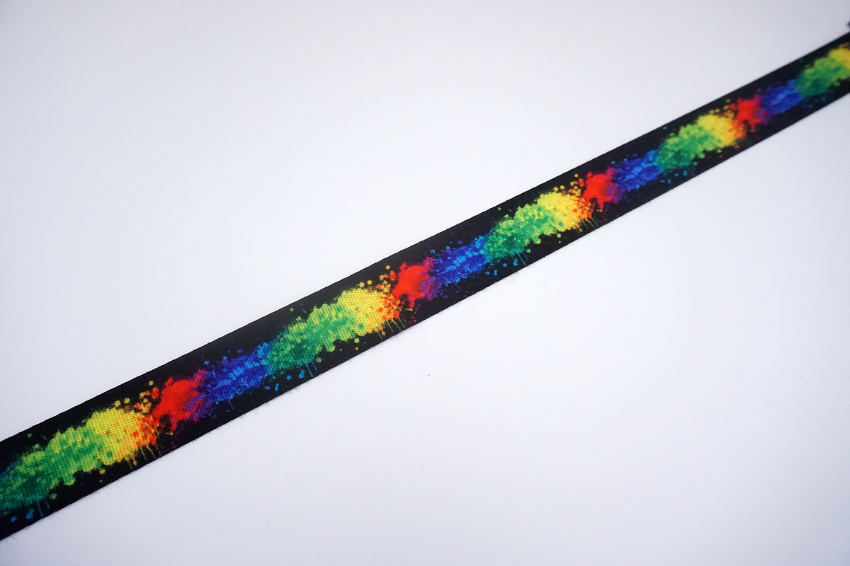 Rainbow Paint Splatter Nylon Webbing, Bag Straps, 2.5cm (1") wide ...