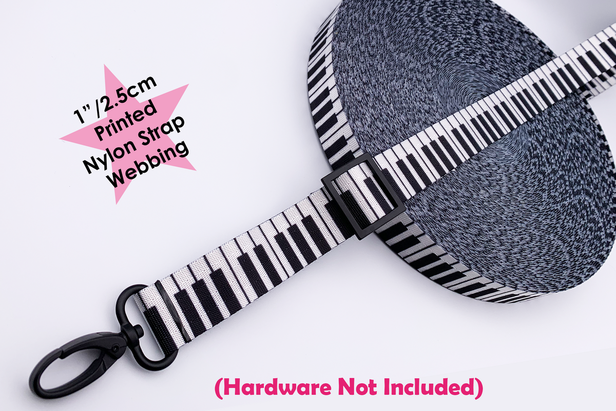Piano Keys Webbing, Bag Straps, 2.5cm (1") wide – Misfits Fabric, UK